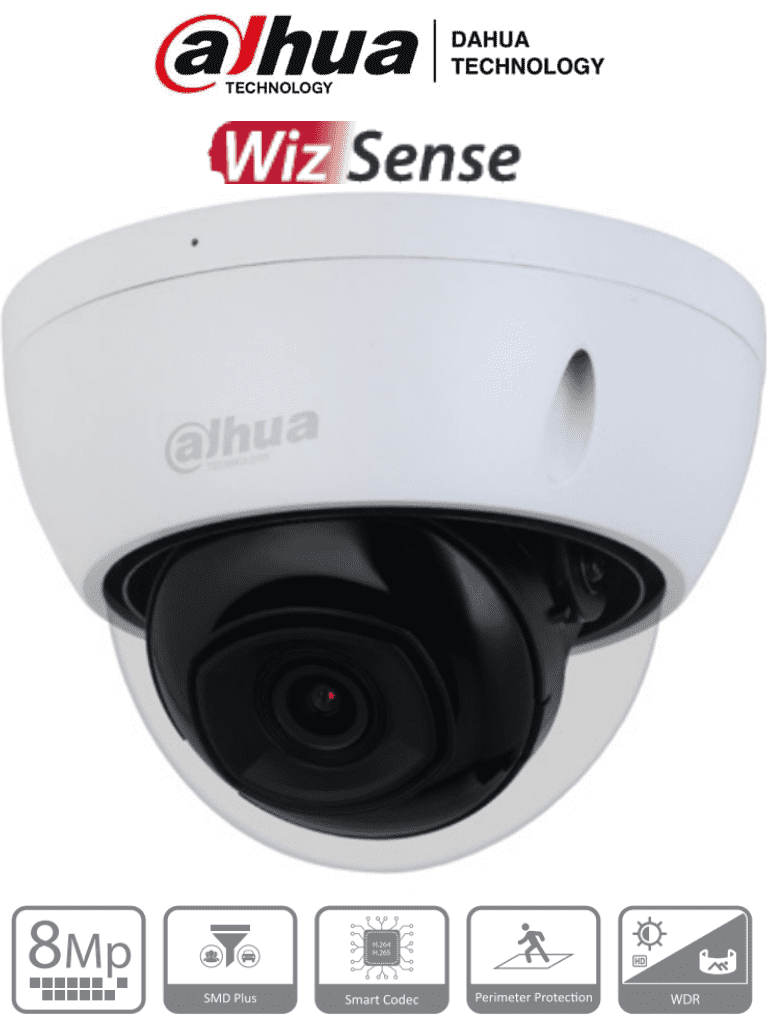 DAHUA IPC-HDBW2841E-S -Cámara IP Domo Antivandálica 4k 8 Megapíxeles L – VIGILANTEC