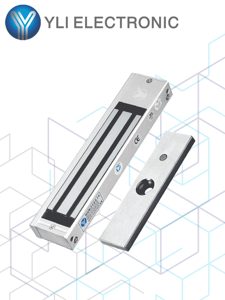 YLI YM180NLED Cerradura Magnética con indicador led para Control de Ac ...